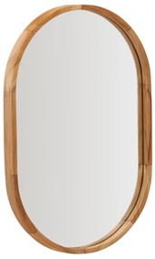 Teakové závěsné zrcadlo Kave Home Magda 60 cm
