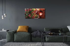 Obrazy na plátně Ozdoby vánoční strom dárky 140x70 cm