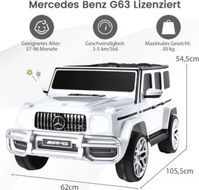 Costway Elektrické auto Mercedes Benz pro děti Elektrické dětské auto s hudbou