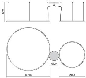 Světla a lustry REDO GROUP LED osvětlení nad stůl ORBIT 01-1720-TRIAC Stmívání: Triac