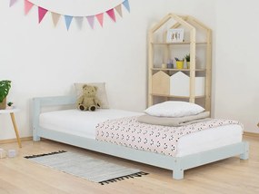 Benlemi Dětská jednolůžková postel s čelem DREAMY Rozměr: 80x160 cm, Zvolte barvu hranolů: Světle šedá, Zvolte barvu ploch: Světle šedá
