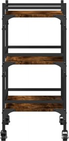 vidaXL Kuchyňský vozík 50 x 35 x 75,5 cm kompozitní dřevo [842348] Barva: smoked oak