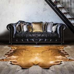 Stříbrný sametový polštář lemovaný kožešinou Copp - 45*35*10cm