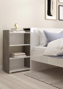 FALCO Čelo postele Simplicity 135 beton/bílý lesk