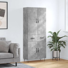 vidaXL Skříň highboard betonově šedá 69,5x34x180 cm kompozitní dřevo