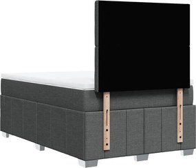 Box spring postel s matrací tmavě šedá 120x200 cm textil 3291650