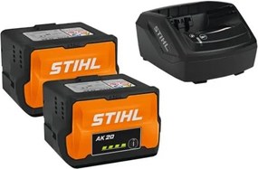 STIHL STARTER SET PLUS AK 20 + AL 101 – set dvou akumulátorů a nabíječky, 36 V, 4 Ah, 144 Wh