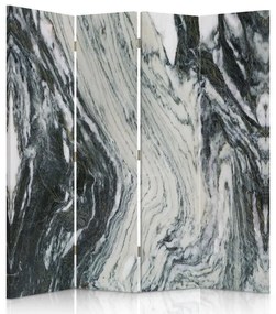 Ozdobný paraván Textura Marble Grey - 145x170 cm, čtyřdílný, klasický paraván