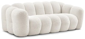 Bílá pohovka z textilie bouclé 232 cm Hippolyte – Bobochic Paris