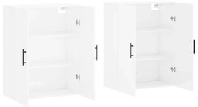 Nástěnné skříňky 2 ks bílé s vysokým leskem 69,5 x 34 x 90 cm,  3195645