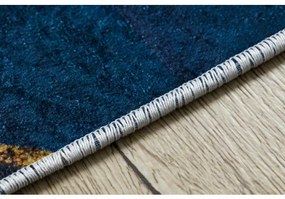 MIRO 52097.801 mycí kobereček Geometrická protiskluz modrý velikost 160x220 cm | krásné koberce cz