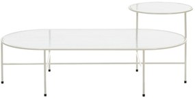 OnaDnes -20% Krémově bílý kovový konferenční stolek Teulat Nix 120 x 60 cm