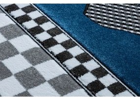 koberec PETIT ZÁVODY FORMULE 1 AUTO, modrý velikost 180x270 cm | krásné koberce cz