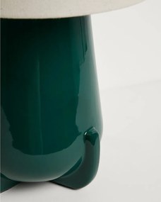 Zelená/slonovinová keramická stolní lampa (výška 45,5 cm) Odra – Kave Home