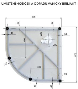 ARTTEC BRILIANT 90 x 90 cm - Sprchový box model 2 Strop čiré sklo PAN04530