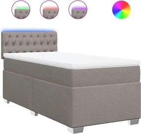 Box spring postel s matrací taupe 100 x 200 cm textil 3288110