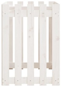 Vyvýšený záhon plotový design bílý 100x50x70 cm masiv borovice,  832483