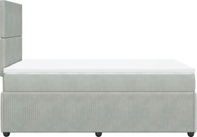 Box spring postel s matrací světle šedá 120 x 200 cm samet 3294604