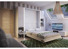 Nábytek Concord Pro I, Rozměr postele: 90x200, Barva: bílá / bílý lesk