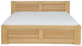 Drewmax LK212 BOX 120x200 cm dřevěná postel masiv dub dvojlůžko