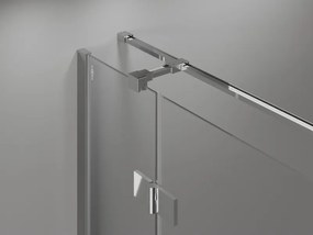 Mexen, Mexen Mist HT sklápěcí sprchový kout levý 90 x 70 cm, průhledný, chrom - 8A5T-090-070-01-00-L