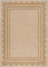 Ručne všívaný kusový koberec Lois Scallop Natural, 160x230, béžová, chodba / predsieň, Flair Rugs