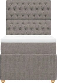 Box spring postel s matrací taupe 100 x 200 cm textil 3291978