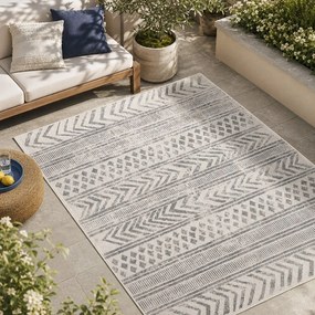 Šedo-krémový venkovní koberec NORTHRUGS Biri, 200 x 290 cm