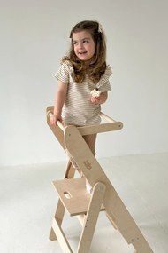 Učíci montessori dětská věž skládací natural