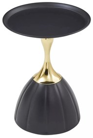 Odkládací stolek Piana 38 cm černý/zlatý