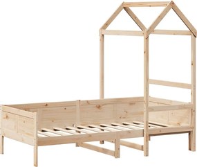 Válenda se střechou 80 x 200 cm masivní borové dřevo 3282254