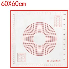 Silikonová kuchyňská podložka s měřítkem - nepřilnavá (v 8 velikostech) Barva: Červená, Velikost: 60x60 cm
