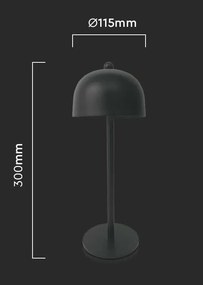 LED Solution Černá LED stolní nabíjecí lampa 300mm 3W 7985