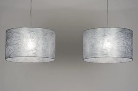 Závěsné designové svítidlo nad stůl Duo Silver Unima