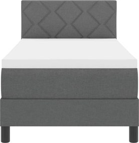 Postel s boxspringem s čelo Tmavě šedá 80 x 200 cm textil 3338721
