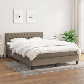 Box spring postel s matrací taupe 140x200 cm textil,  3140301