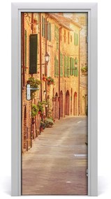 Fototapeta samolepící na dveře italské uličky 85x205 cm