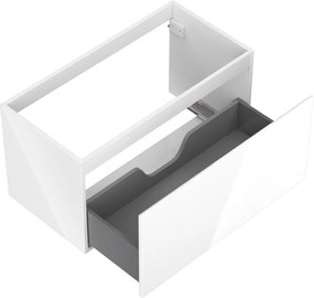 Mexen Orio, koupelnová skříňka 90 cm, 1 zásuvka, bílá lesklá, 91A10-09047-1-BF00