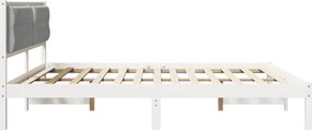 Rám postele Světle šedá 200 x 200 cm Masivní borové dřevo 3394237