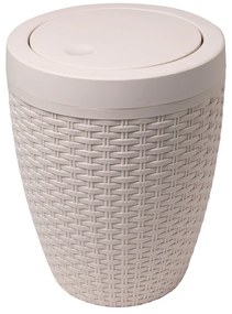 Krémový koupelnový koš Addis Rattan Bath Bin Calico, 5 l