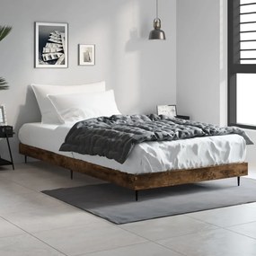 Rám postele kouřový dub 90 x 190 cm kompozitní dřevo