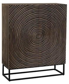 Massive home | Vysoká komoda Zen Circle 120cm  hnědá / černá