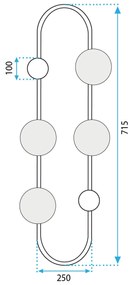 Toolight Nástěnné svítidlo APP1144-4W złota