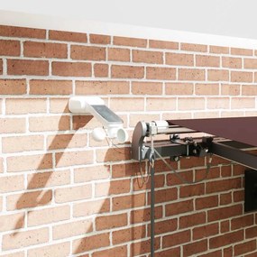Automatická zatahovací markýza s LED burgundská 450 x 300 cm 3310192