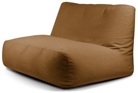 Hnědý sedací vak z textilie bouclé Sofa Tube – SLOWDOWN