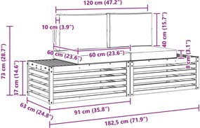 Sedací soupravy 3 Kus 182,5 x 63 x 73 cm 3392457