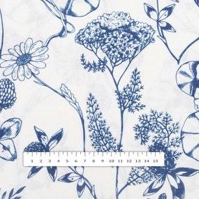 Biante Dekorační prostírání na stůl PML-060 Modré luční kvítí na bílém 30x40 cm