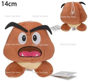 Plyšové hračky ze hry Super Mario Bros - vedlejší postavy Varianta: Vyjevený Goomba, 14 cm