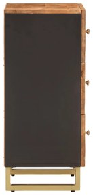 Odkládací skříňka hnědá a černá 40x33,5x75 cm masivní mangovník,  356806