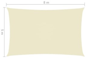 Stínící plachta oxfordská látka obdélníková 5 x 8 m krémová